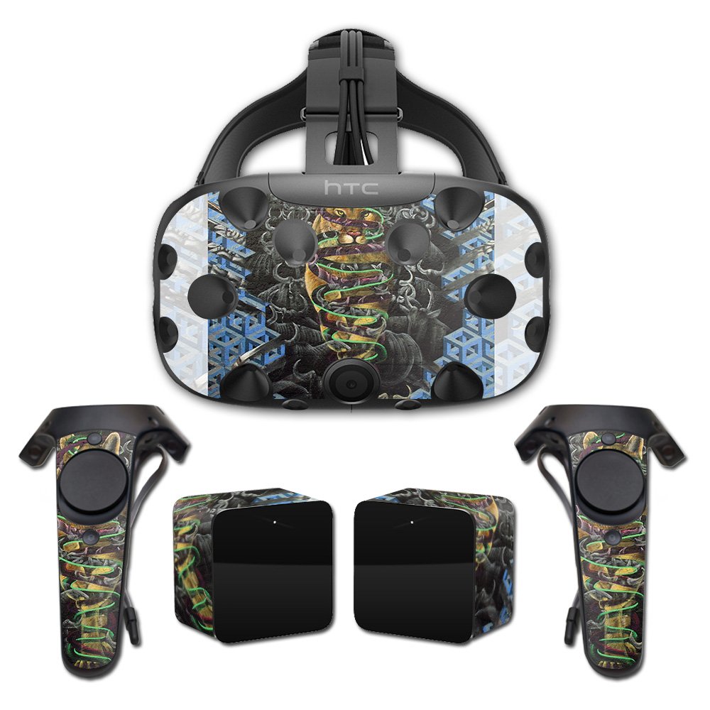 MightySkins Skin Compatible with HTC Vive Full Coverage - Panther Swirl | Protective, Durable, and Unique Vinyl Decal wrap Cover | Easy to Apply, Remove, and Change Styles | Made in The USA