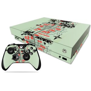 mightyskins skin compatible with microsoft xbox one x - twin peaks map | protective, durable, and unique vinyl decal wrap cover | easy to apply, remove, and change styles | made in the usa