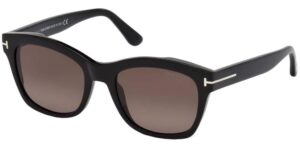 tom ford lauren-02 ft 0614 shiny black/brown 52/19/140 unisex sunglasses