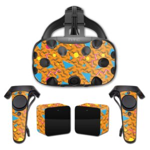 mightyskins skin compatible with htc vive full coverage - 90s tiger | protective, durable, and unique vinyl decal wrap cover | easy to apply, remove, and change styles | made in the usa