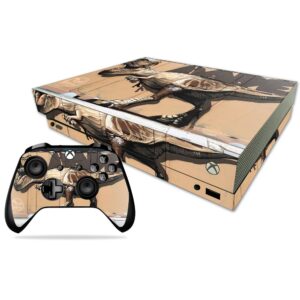 mightyskins skin compatible with microsoft xbox one x - street dino | protective, durable, and unique vinyl decal wrap cover | easy to apply, remove, and change styles | made in the usa