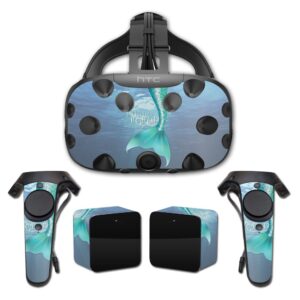 mightyskins skin compatible with htc vive full coverage - im really a mermaid | protective, durable, and unique vinyl decal wrap cover | easy to apply, remove, and change styles | made in the usa