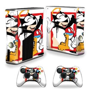 mightyskins skin compatible with x-box 360 xbox 360 s console - character swap | protective, durable, and unique vinyl decal wrap cover | easy to apply, remove, and change styles | made in the usa