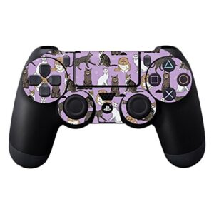 mightyskins skin compatible with sony ps4 controller - cat chaos | protective, durable, and unique vinyl decal wrap cover | easy to apply, remove, and change styles | made in the usa