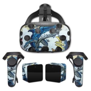 MightySkins Skin Compatible With HTC Vive Full Coverage - Robo Shark | Protective, Durable, and Unique Vinyl Decal wrap cover | Easy To Apply, Remove, and Change Styles | Made in the USA