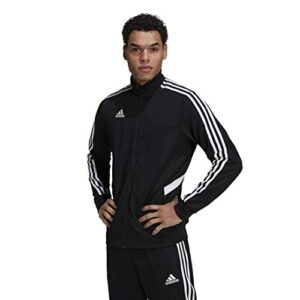 adidas men’s alphaskin tiro training jacket, black/white, small