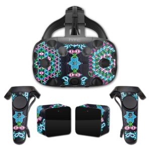 mightyskins skin compatible with htc vive full coverage - double vision | protective, durable, and unique vinyl decal wrap cover | easy to apply, remove, and change styles | made in the usa