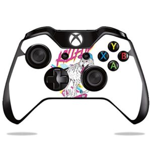 mightyskins skin compatible with microsoft xbox one or one s controller - skater wolf | protective, durable, and unique vinyl wrap cover | easy to apply, remove, and change styles | made in the usa