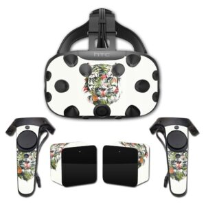 mightyskins skin compatible with htc vive full coverage - jungle tiger | protective, durable, and unique vinyl decal wrap cover | easy to apply, remove, and change styles | made in the usa