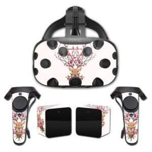 mightyskins skin compatible with htc vive full coverage - spring deer | protective, durable, and unique vinyl decal wrap cover | easy to apply, remove, and change styles | made in the usa