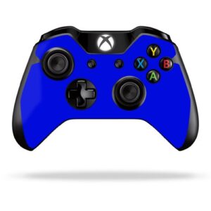 mightyskins skin compatible with microsoft xbox one or one s controller - solid blue | protective, durable, and unique vinyl wrap cover | easy to apply, remove, and change styles | made in the usa