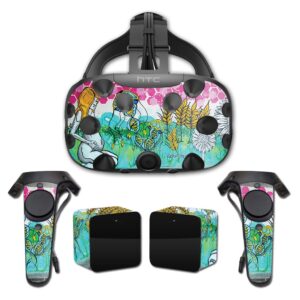 mightyskins skin compatible with htc vive full coverage - mother garden | protective, durable, and unique vinyl decal wrap cover | easy to apply, remove, and change styles | made in the usa