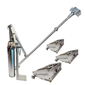 platinum drywall tools 8"/10" & 12" flat box finishing combo w/handle compound pump & filler