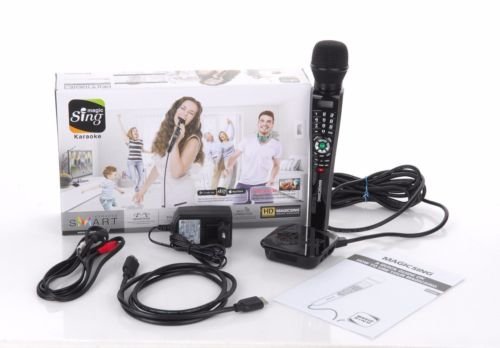 New MagicSing E-1 Smart Home Karaoke System Microphone Stream 10,000+ English/American Songs · Requires WiFi · Free 12-Month Subscription Code for Tagalog Hindi Korean Spanish Russian