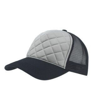 plain tone on tone cotton mesh adjustable low profile baseball cap quilt camo heather distressed (quilt black/gray/black)