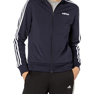 adidas Women’s Essentials 3-stripes Tricot Track Jacket, Legend Ink/White, X-Small