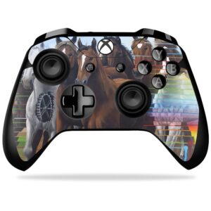 mightyskins skin compatible with microsoft xbox one x controller - horse stampede | protective, durable, and unique vinyl decal wrap cover | easy to apply, remove, and change styles | made in the usa