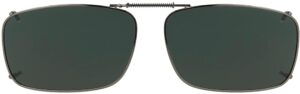 solar shield polarized clip-ons (56 rec 19 - full frame, rimmed, gunmetal)