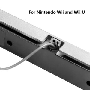 Aokin Sensor Bar for Wii, Replacement Wired Infrared Ray Sensor Bar for Nintendo Wii and Wii U Console, includes Clear Stand