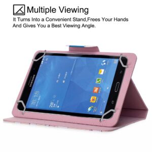 Universal 8.0 inch Tablet Case, Newshine Magnetic Closure Flip Stand Cover with Card/Cash Slots for iPad Mini/Galaxy Tab 8.0 Tablet/Amazon Kindle Fire HD HDX other 8.0 Tablet - Blue Purple