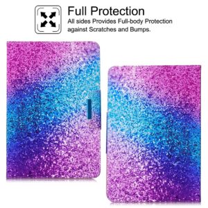 Universal 8.0 inch Tablet Case, Newshine Magnetic Closure Flip Stand Cover with Card/Cash Slots for iPad Mini/Galaxy Tab 8.0 Tablet/Amazon Kindle Fire HD HDX other 8.0 Tablet - Blue Purple