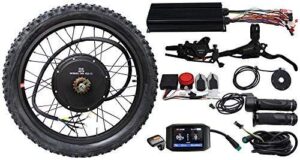 hallomotor ebike electric bicycle conversion kit 48v 60v 72v 3000w rear brushless motor wheel 26" 100a controller lcd brake electric bicycle