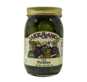 jake & amos lime pickles 17 oz. jar (2 jars)