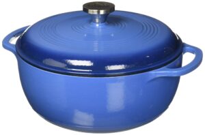 lodge logic cast iron dutch oven 10.5 in. 6 qt. blue