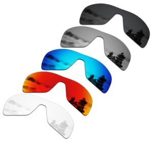 smartvlt set of 5 men's replacement lenses for oakley turbine rotor oo9307 sunglass combo pack s01