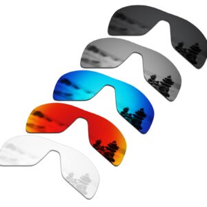 SmartVLT Set of 5 Men's Replacement Lenses for Oakley Turbine Rotor OO9307 Sunglass Combo Pack S01