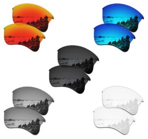 smartvlt set of 5 men's replacement lenses for oakley flak jacket xlj oo9009 sunglass combo pack s01