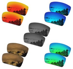 smartvlt set of 5 men's replacement lenses for oakley gascan oo9014 sunglass combo pack s02