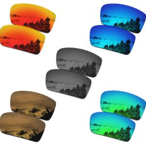 SmartVLT Set of 5 Men's Replacement Lenses for Oakley Gascan OO9014 Sunglass Combo Pack S02