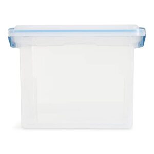 Sterilite Gasket Box, Stackable Storage Bin with Latching Lid, 32 Quart, 12 Pack