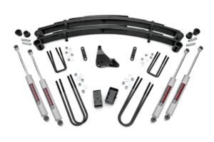 rough country 4" lift kit w/n3 shocks for 1999-2004 ford super duty 4wd - 49530