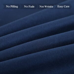 JML Bed Sheet, Queen Sheet Set 4-Piece 3000 Thread Count Microfiber Bed Sheet Set Deep Pocket Up to 14" - Soft Wrinkle & Fade Resistant, Hypoallergenic Luxury Bedding Set, Navy