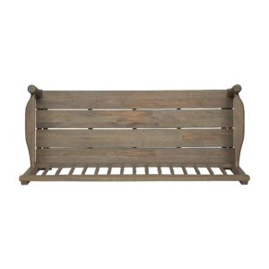 Christopher Knight Home Eddie Indoor Farmhouse Acacia Wood Bench with Shelf, Gray Finish