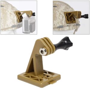 aoutacc tactical helmet excavator mounts for gopro bracket helmet or nvg helmet base (tan)