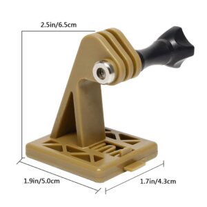 AOUTACC Tactical Helmet Excavator Mounts for GoPro Bracket Helmet or NVG Helmet Base (Tan)