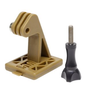 AOUTACC Tactical Helmet Excavator Mounts for GoPro Bracket Helmet or NVG Helmet Base (Tan)