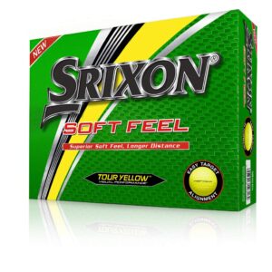 srixon soft feel golf balls, yellow (one dozen)