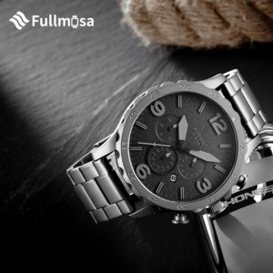 Fullmosa 20mm Stainless Steel Watch band Compatible with Samsung Galaxy Watch 5 40mm 44mm/Pro 45mm/Galaxy Watch 4 40mm 44mm/Classic 46mm 42mm(2021)/Galaxy Watch 3 41mm, Silver