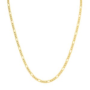 14k yellow gold filled 3.5mm figaro chain with lobster clasp - 20 inch