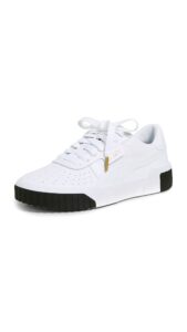 puma womens cali sneaker, puma womens white-puma womens black, 6