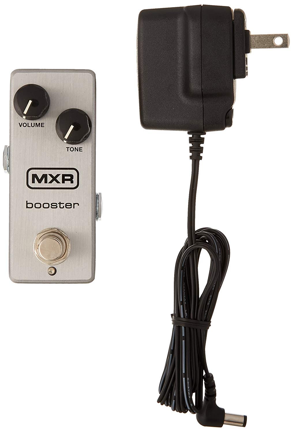 MXR M293 Booster Mini Guitar Effects Pedal Bundle with 2 Patch Cables and Dunlop Pick Pack