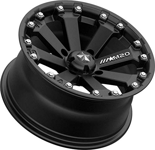 MSA OFFROAD WHEELS M20 KORE Satin Black Wheel with Painted and Chromium (hexavalent compounds) (14 x 7. inches /4 x 86 mm, 0 mm Offset)