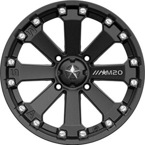 MSA OFFROAD WHEELS M20 KORE Satin Black Wheel with Painted and Chromium (hexavalent compounds) (14 x 7. inches /4 x 86 mm, 0 mm Offset)