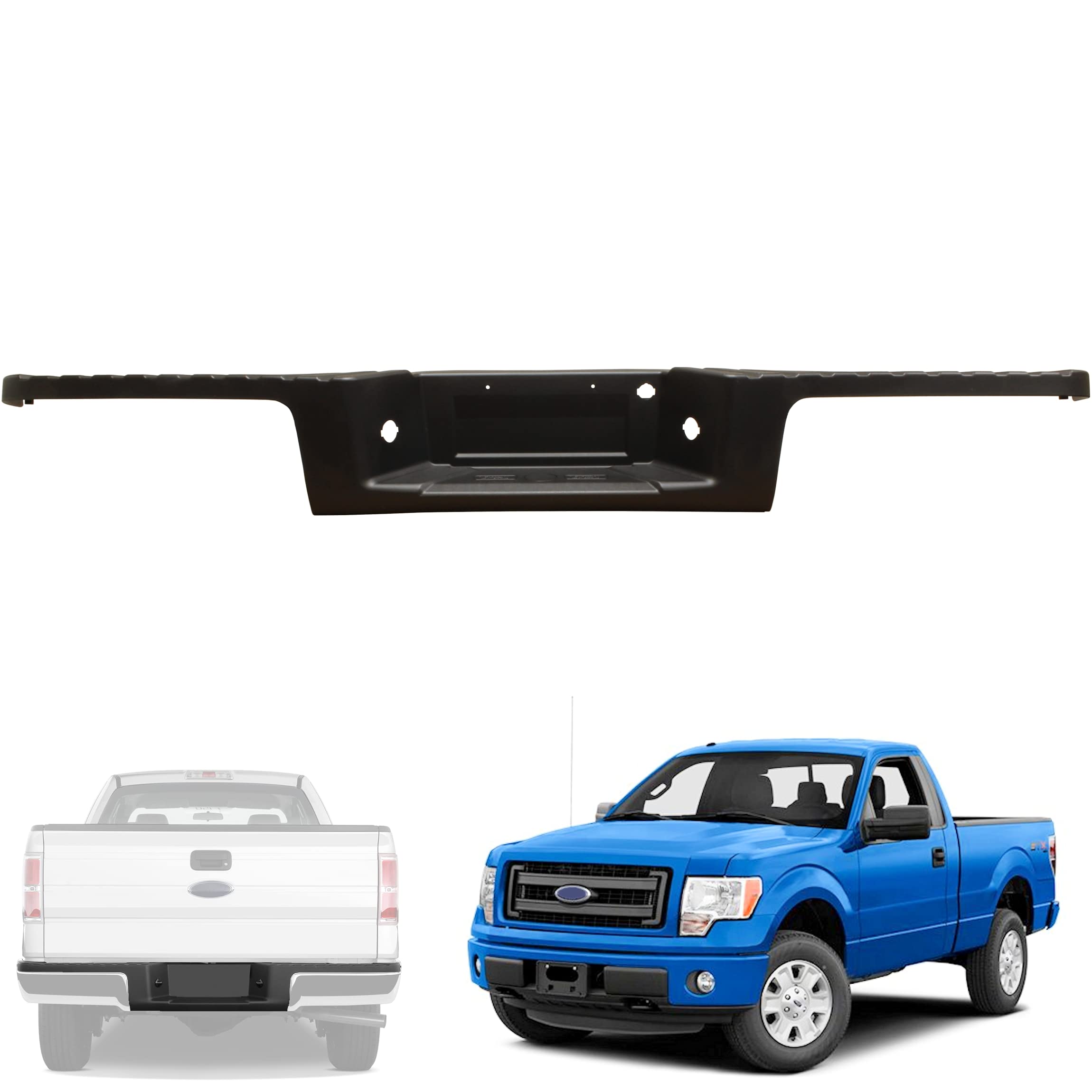 IAMAUTO 75662 Step Bumper Pad -With Tow Package -Without Rear Sensors For 2009 2010 2011 2012 2013 2014 Ford F150