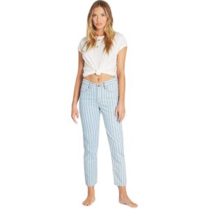 billabong women's cheeky stripe-pant, pool blue, 29