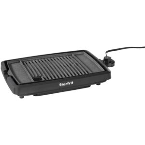 starfrit the rock electric indoor smokeless bbq grill, black medium